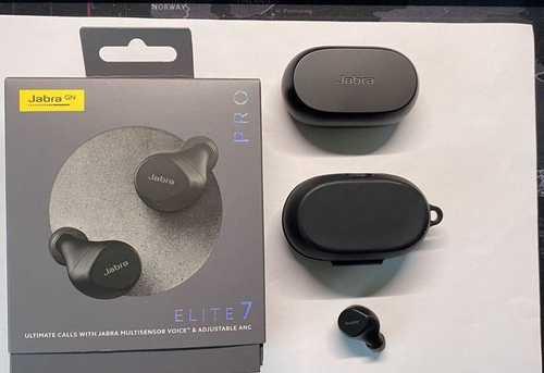 Jabra elite 7 pro + чек + кейс+левый наушник