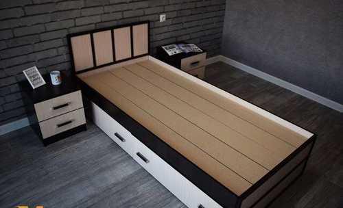 Кровать с ящиками 90х200