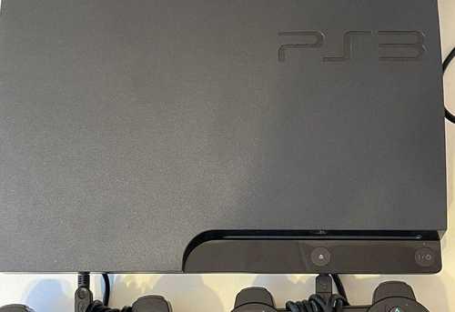 Игровая приставка ps3 slim, 4 игры, полный набор