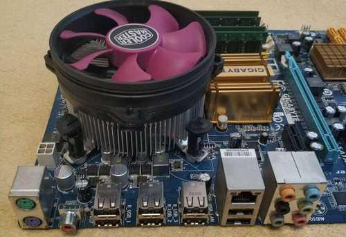 М.плата с Intel CQ 4х4/775S/7гб памяти