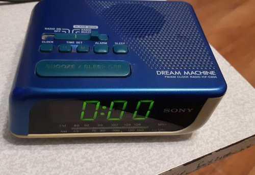 Электронные часы-будильник-радио sony