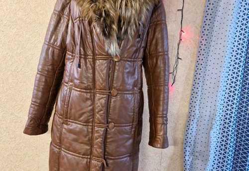 Пальто зимнее натур кожа от 48 50 до 52 размер