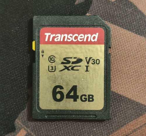 Карта памяти transcend 500S sdxc 64GB TS64gsdc500S