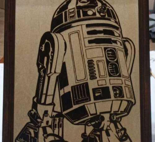 Панно из дерева R2D2 Star Wars Звёздные войны