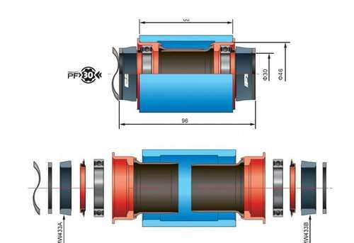 Каретка FSA BB392EVO/BB30 MTB to PF30
