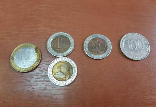 Монеты юбилейные, монеты биметал 2009 и 1991