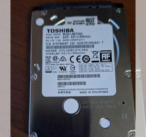 Toshiba hdd 2.5 500gb SATA для ноутбука