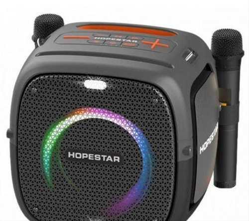 Колонка Bluetooth MP3 караоке 2 микрофона Hopestar