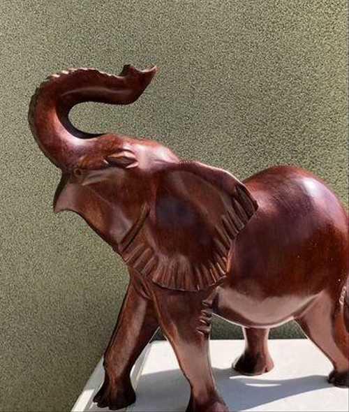 Сувенир дерево "Слон" резной коричневый цвет