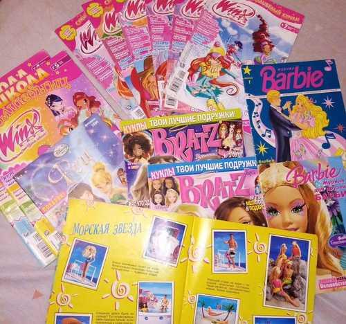 Комиксы журналы: Barbie, Bratz, школа волшебниц, w