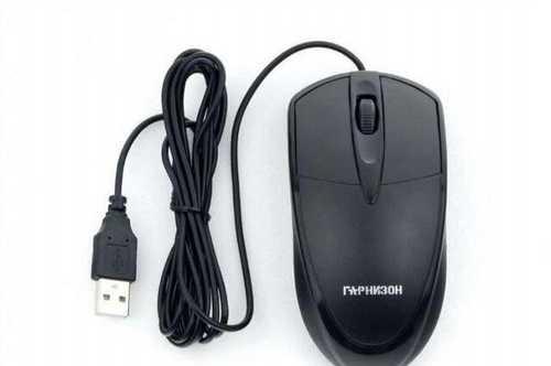 Мышь Гарнизон GM-225 USB чип- Х чёрный 1000 DPI 2