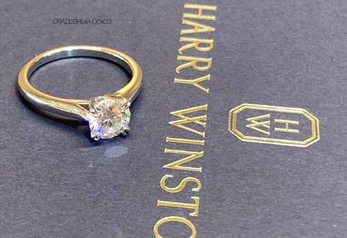 Золотое помолвочное кольцо Harry Winston 0.73 ct
