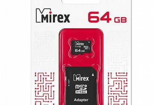 Карта памяти microSD 64GB Mirex класс 10