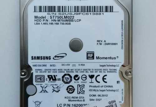 Жесткий диск SATA II hdd 2.5 750gb