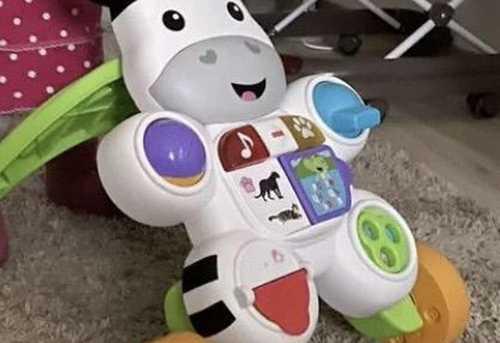 Игрушка Зебра каталка ходунки fisher price