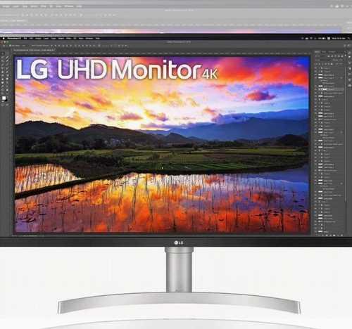 LG Монитор LG 31.5" 32UN650-W белый