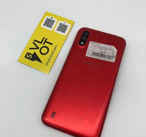 Задняя крышка Samsung A01 (Красная) Original Б/У