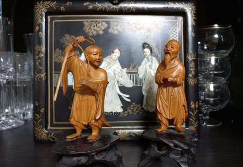Китайские фигурки из дерева старинные