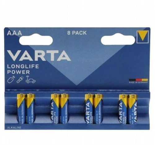 Батарейка Varta longlife power (high energy) LR03 AAA BL8 Alkaline 1.5V (4903) (8/160)