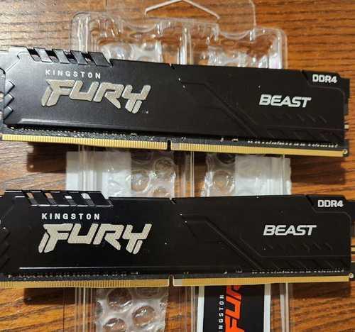 Оперативная память DDR4 Kingston fury 16 gb(8 8)