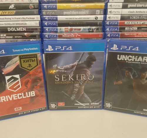 PS4 Sekiro/ Driveclub/ Uncharted: Lost Legasy