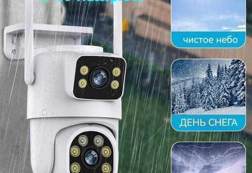 Камера Wi-Fi Hiseeu 8mp, 2объектива, уличная, 4К