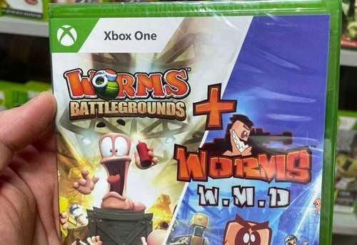 Worms Battleground + W. M. D xbox one новый