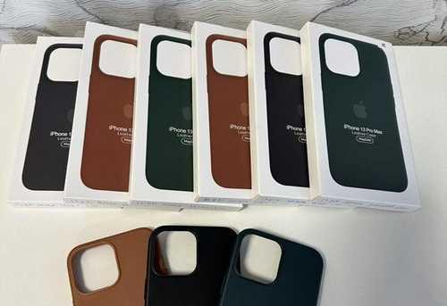 Кожаные чехлы на iPhone 13 pro max leather case