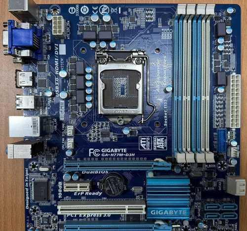 Материнская плата gigabyte GA-H77M-D3H LGA1155