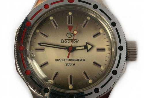 Часы Восток амфибия нержавейка СССР восьмигранка