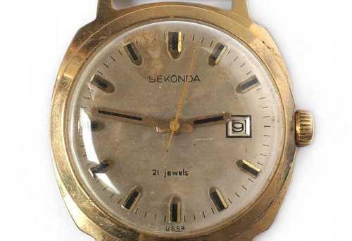 Винтажные часы Слава 2414 СССР позолота Au20 1970е