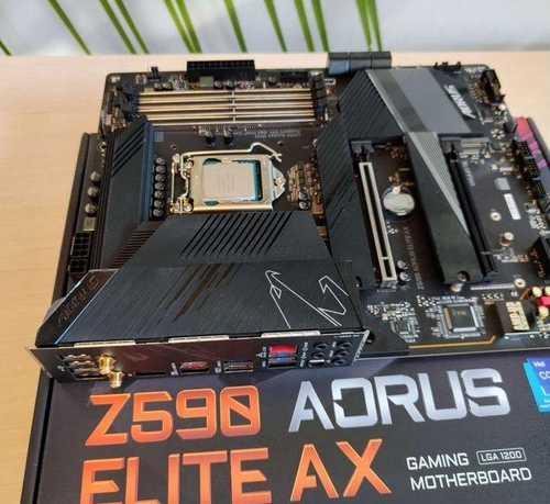 Комплект aorus z590 elite ax + i5 11400f