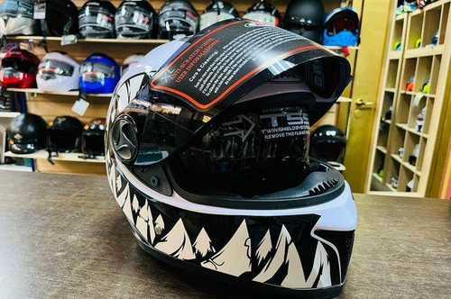 Мотошлем интеграл спортивный шлем на мото с очками