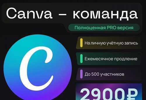 Canva Pro - личная команда