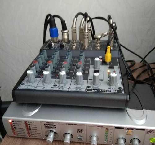 Микшер xenyx 802, процессор эффектов Mini Flex 800