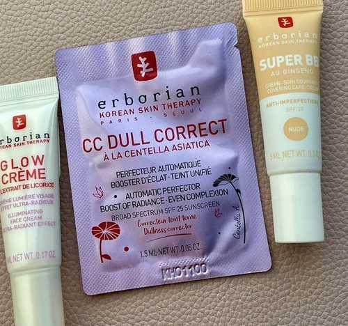 Набор Erborian Super BB, Glow cream, CC dull