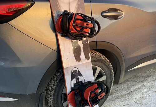 Продам сноуборд +крепления +ботинки