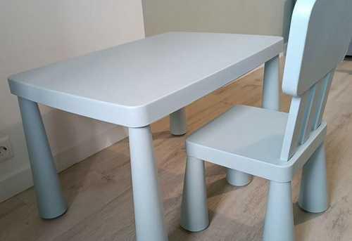 Детский стол и стул икеа (IKEA) маммут