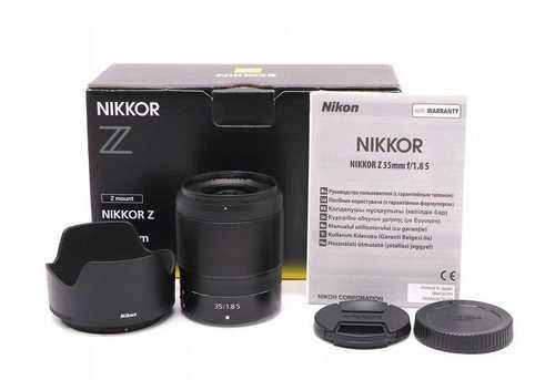Nikon 35mm f/1.8S Nikkor Z в упаковке