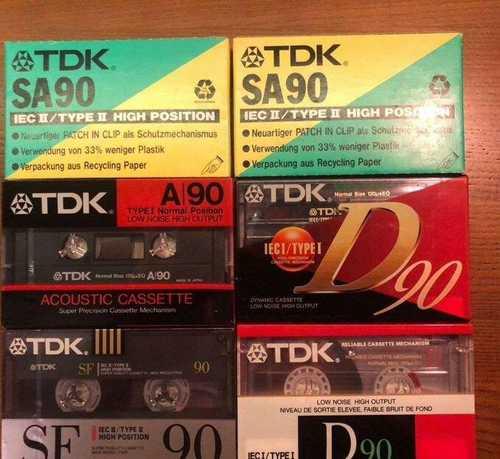 Аудиокассеты новые запечатанные tdk