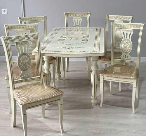 Стол «Версачи» / кухонный стол и стулья / стол