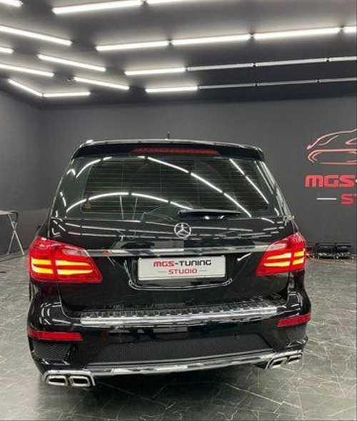 Диффузор с насадками на GL-Class X166 63 AMG