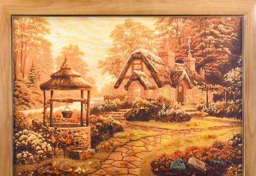 Картина из янтаря - Альпийский домик Array