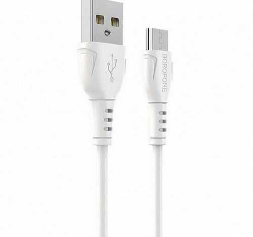 Кабель USB - microusb borofone BX51 Triumph 2.4А 1м - белый