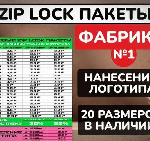 Матовые пакеты ZIP lock со слайдером