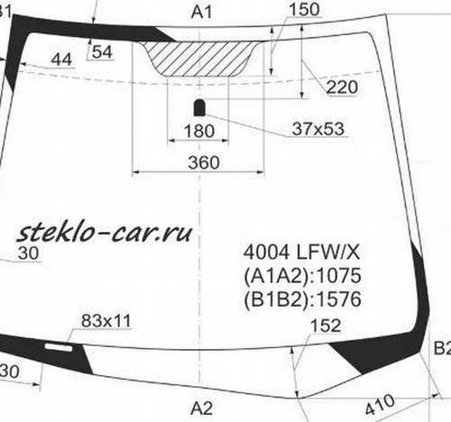 Стекло лобовое Honda Jazz 5D Wgn (vin) 08- lemson