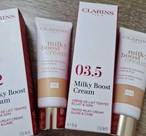 Clarins тональный крем milky boost 45 мл