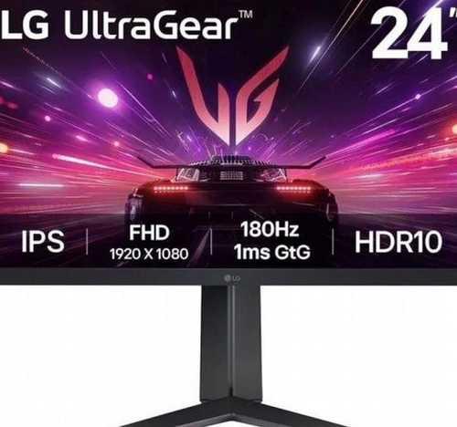 LG 23.8" UltraWide 24GS65F-B черный IPS LED 16:9 hdmi матовая HAS 300cd 178гр/178гр 1920x1080 180Hz