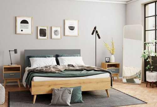 Кровать Нордик 140 Wood Grey