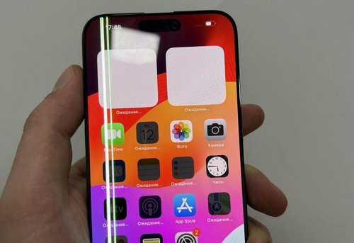 Дисплей iPhone 15 Pro Max полоса пятно